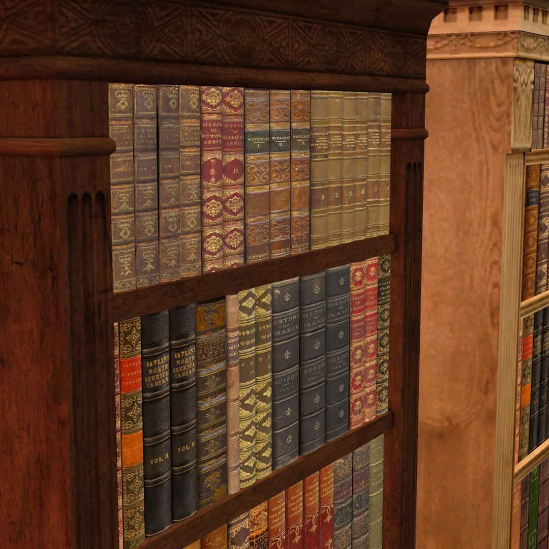 Huge Library Set 3d Model