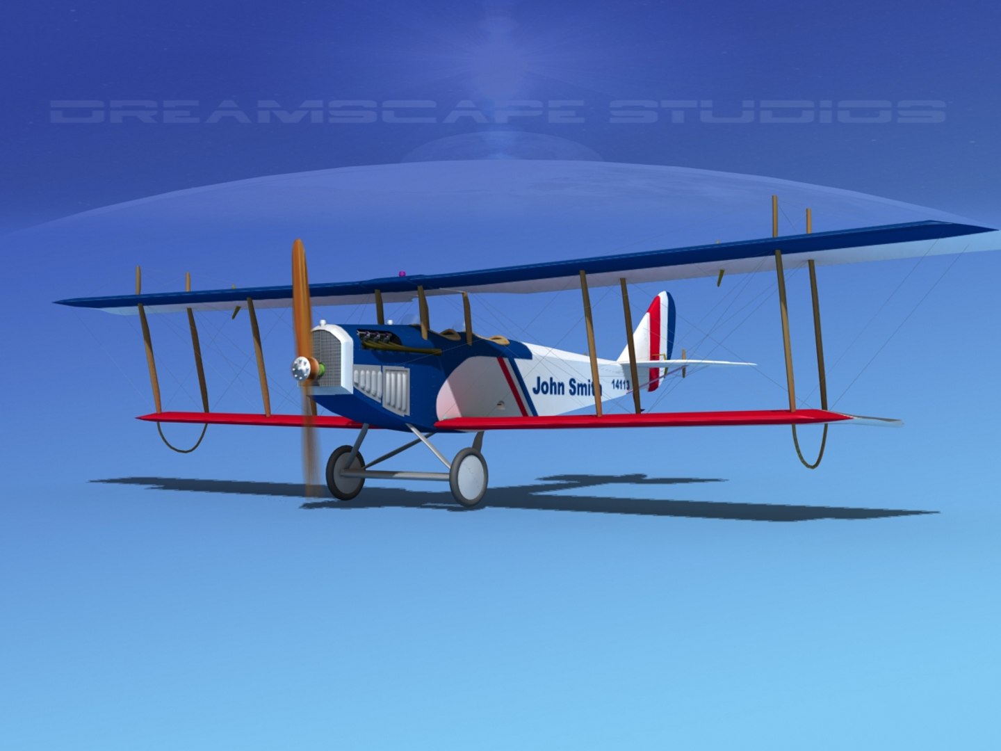 3d cockpit curtiss jenny