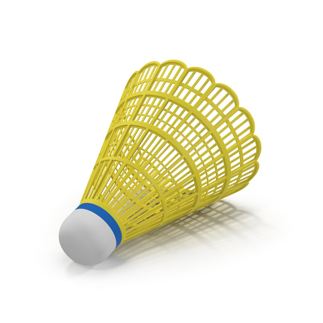 3D yellow shuttlecock model - TurboSquid 1232786