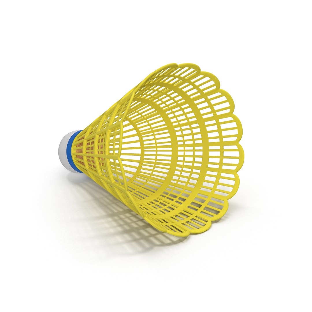 3D yellow shuttlecock model - TurboSquid 1232786