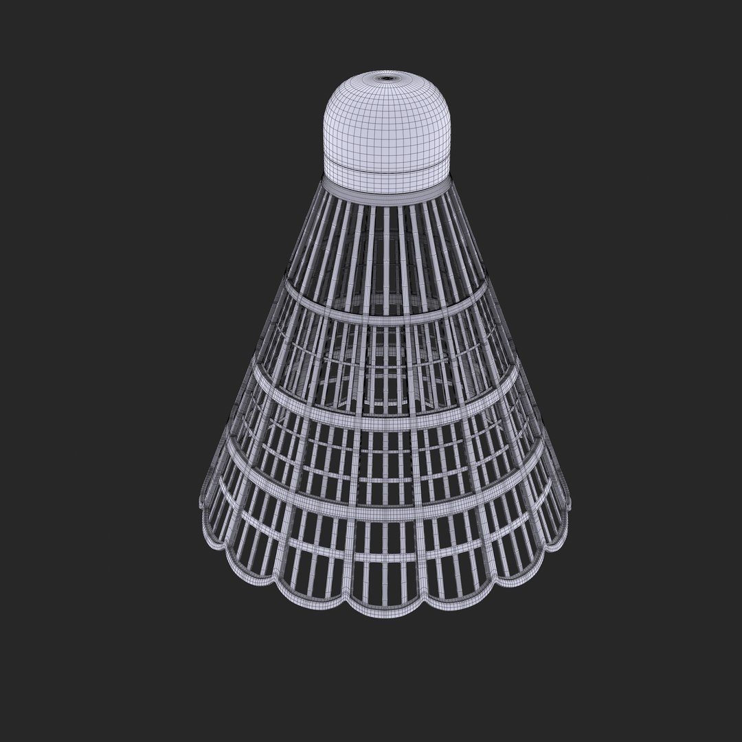 3D yellow shuttlecock model - TurboSquid 1232786