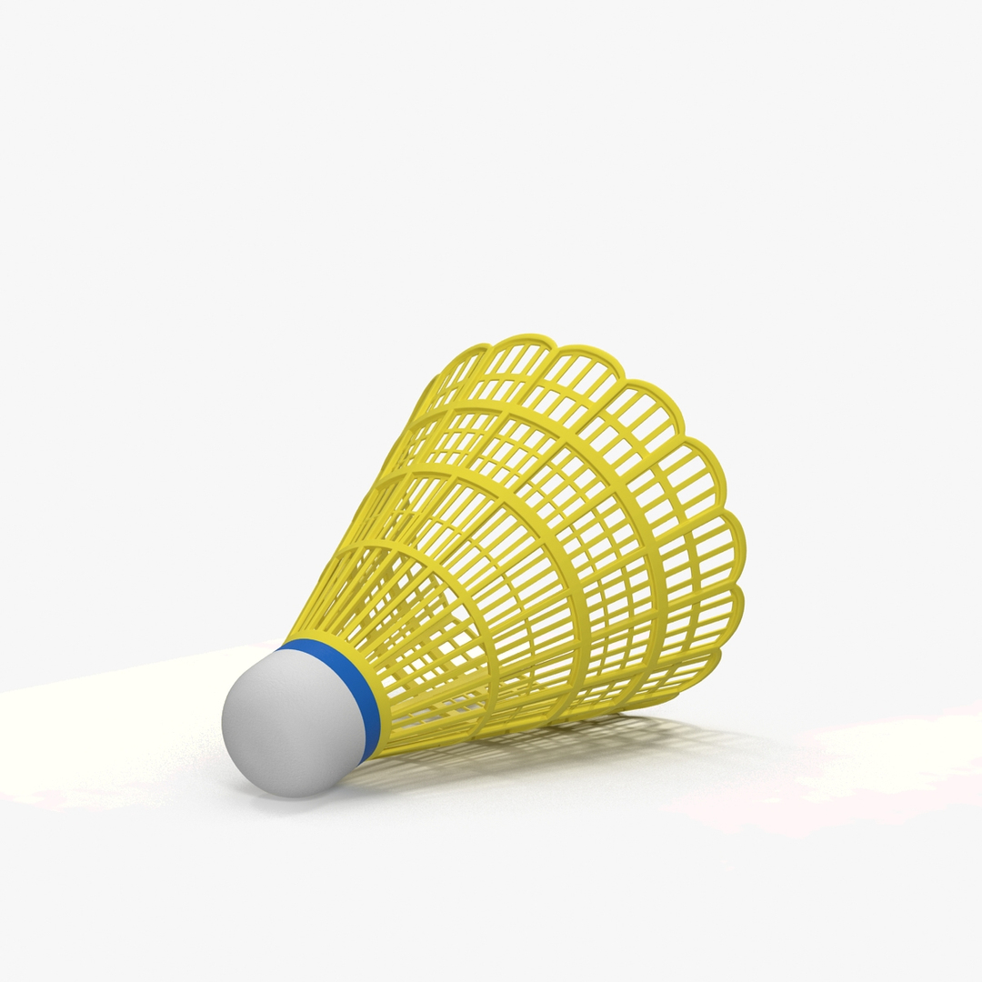 3D yellow shuttlecock model - TurboSquid 1232786