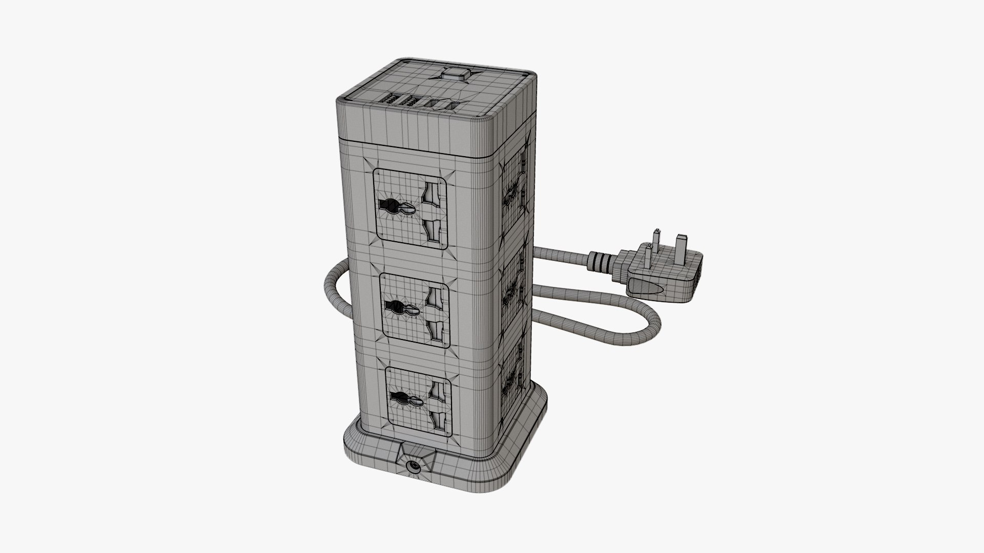 12-Way Tower Extension Lead 3D - TurboSquid 2114821