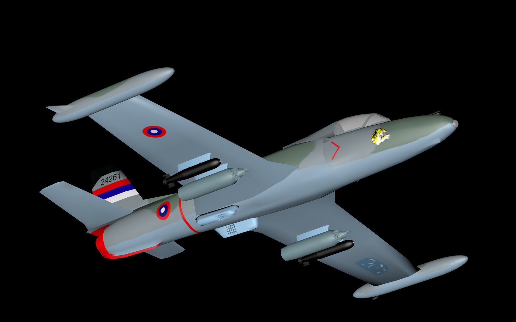Soko J-21 Jastreb 3d C4d