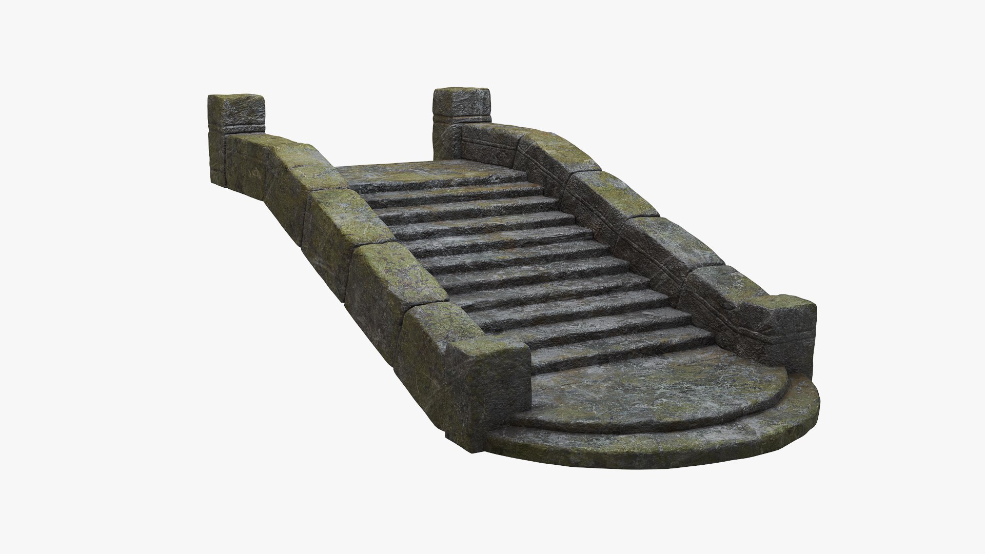 Stone steps v2 model - TurboSquid 1587366