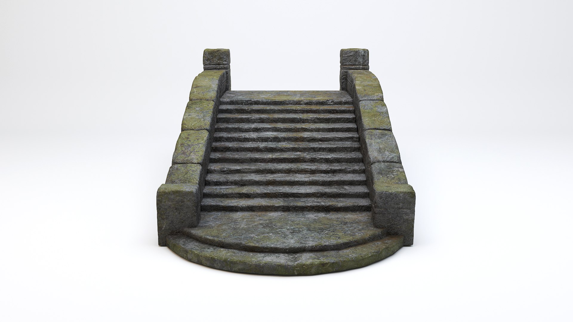 Stone steps v2 model - TurboSquid 1587366