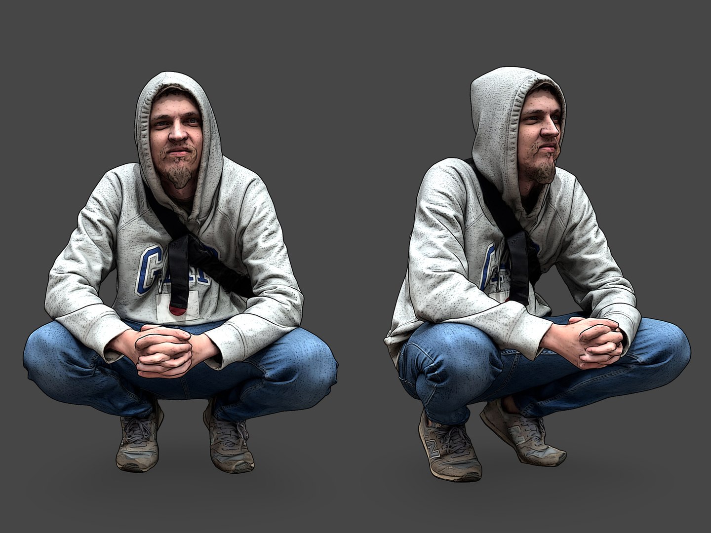3D Guy Squatting Model - TurboSquid 1723782