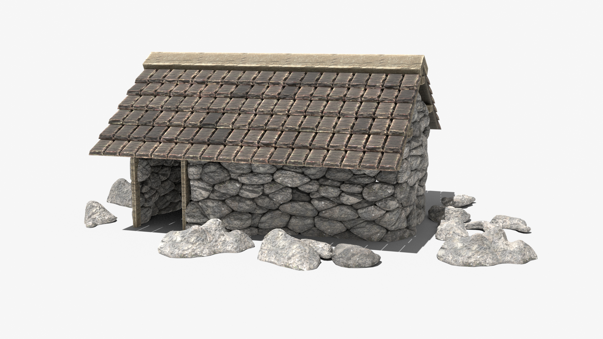 House Primitive Stone 3D Model - TurboSquid 1374190