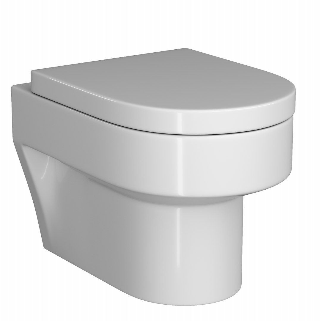 Wall hung water closet model - TurboSquid 1694518