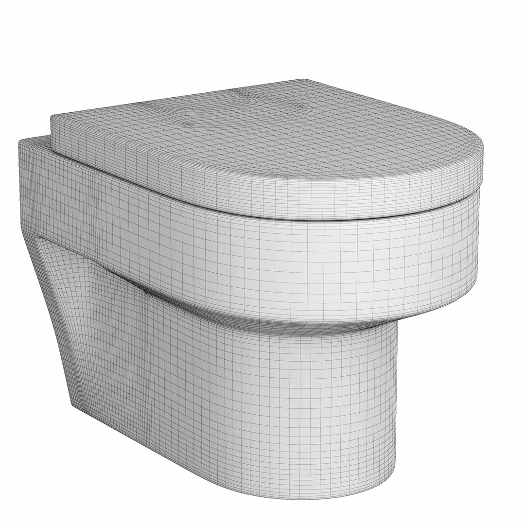 Wall hung water closet model - TurboSquid 1694518