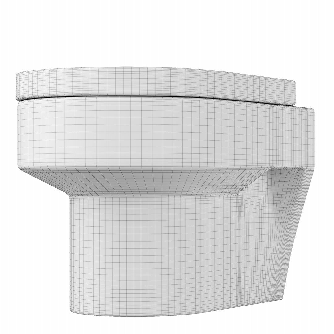 Wall hung water closet model - TurboSquid 1694518