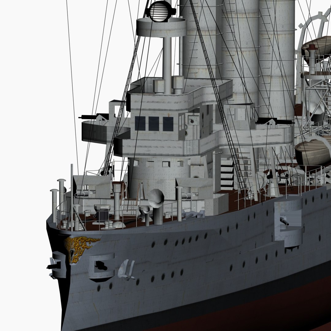 3d Model Cruiser Imperial German Navy