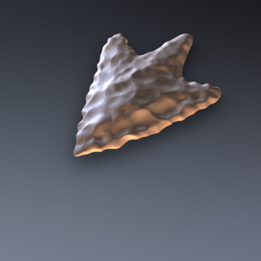 3d prehistoric arrowhead model