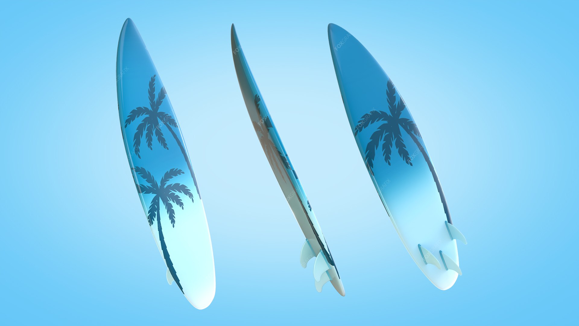 Surfboards Low-poly Model - TurboSquid 2105377