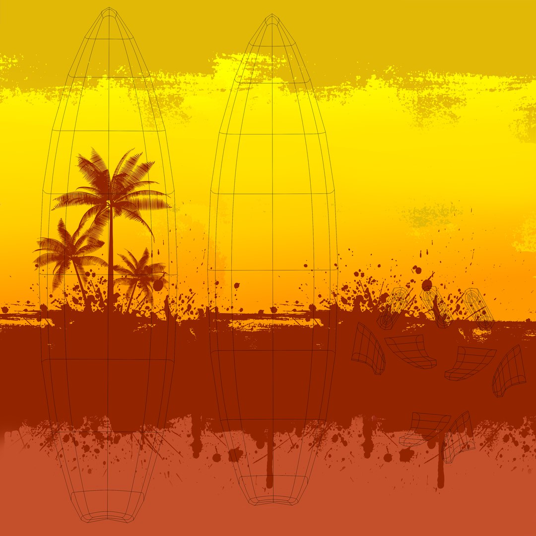 Surfboards Low-poly model - TurboSquid 2105377