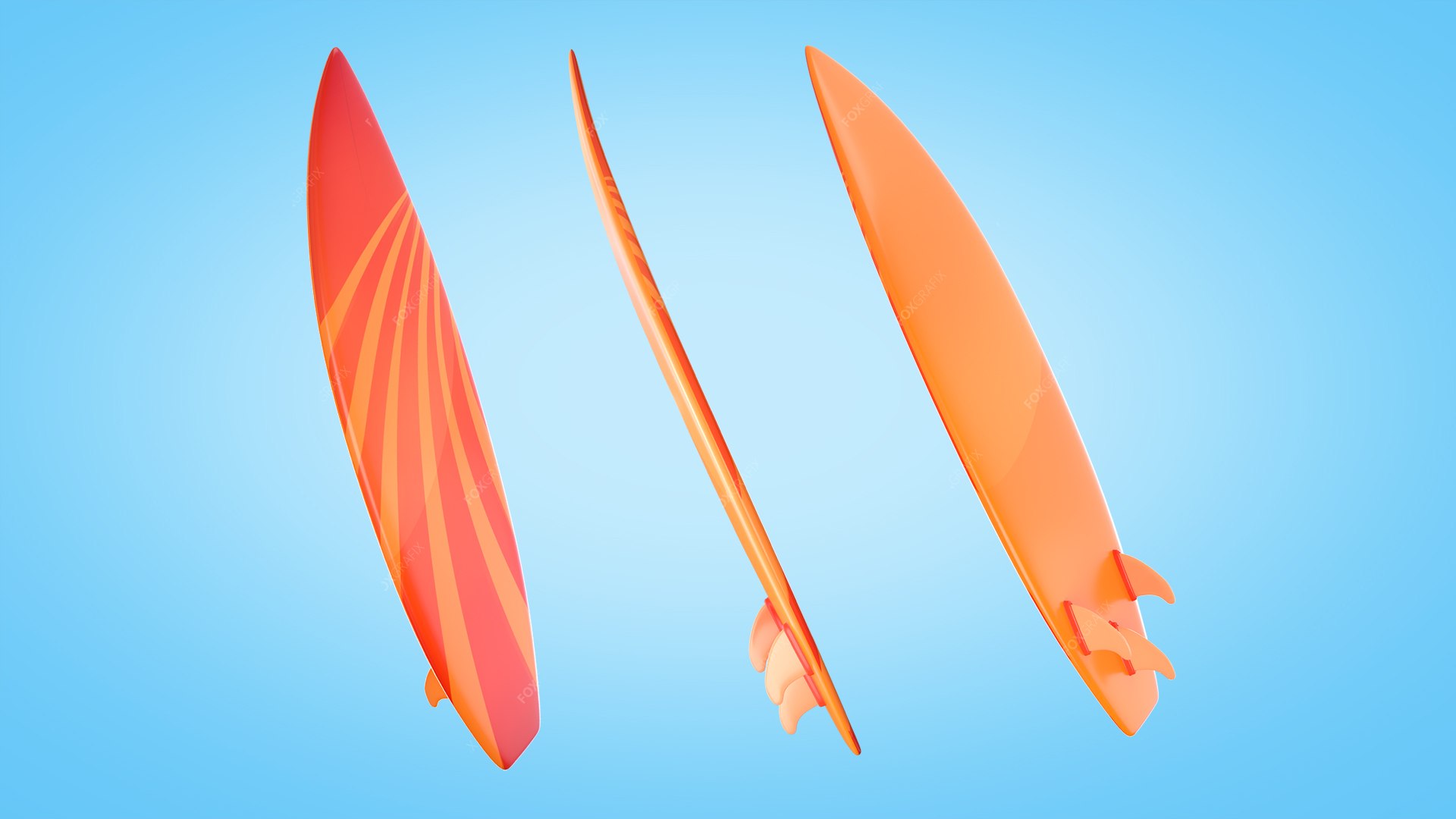 Surfboards Low-poly Model - TurboSquid 2105377