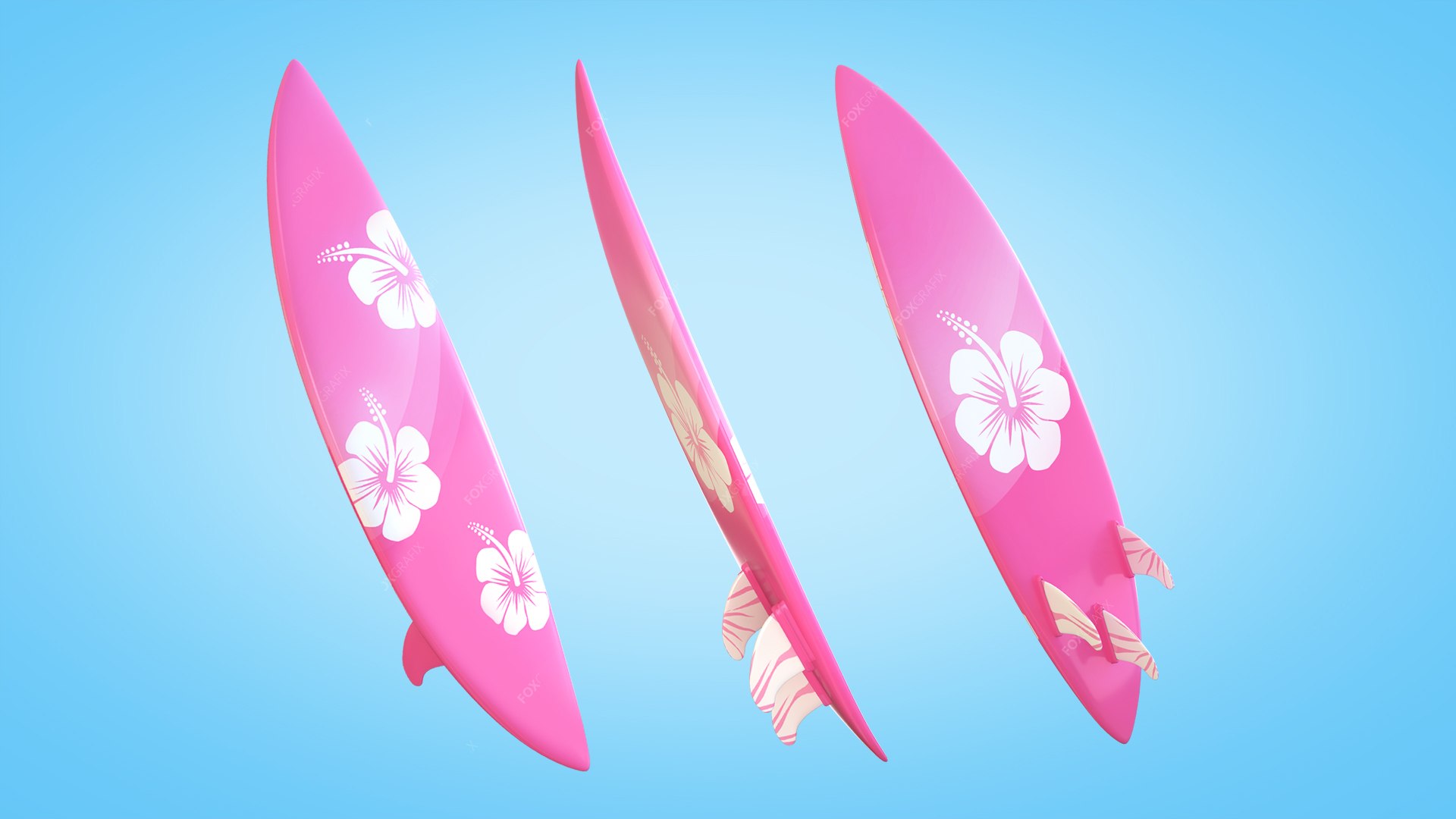 Surfboards Low-poly Model - TurboSquid 2105377