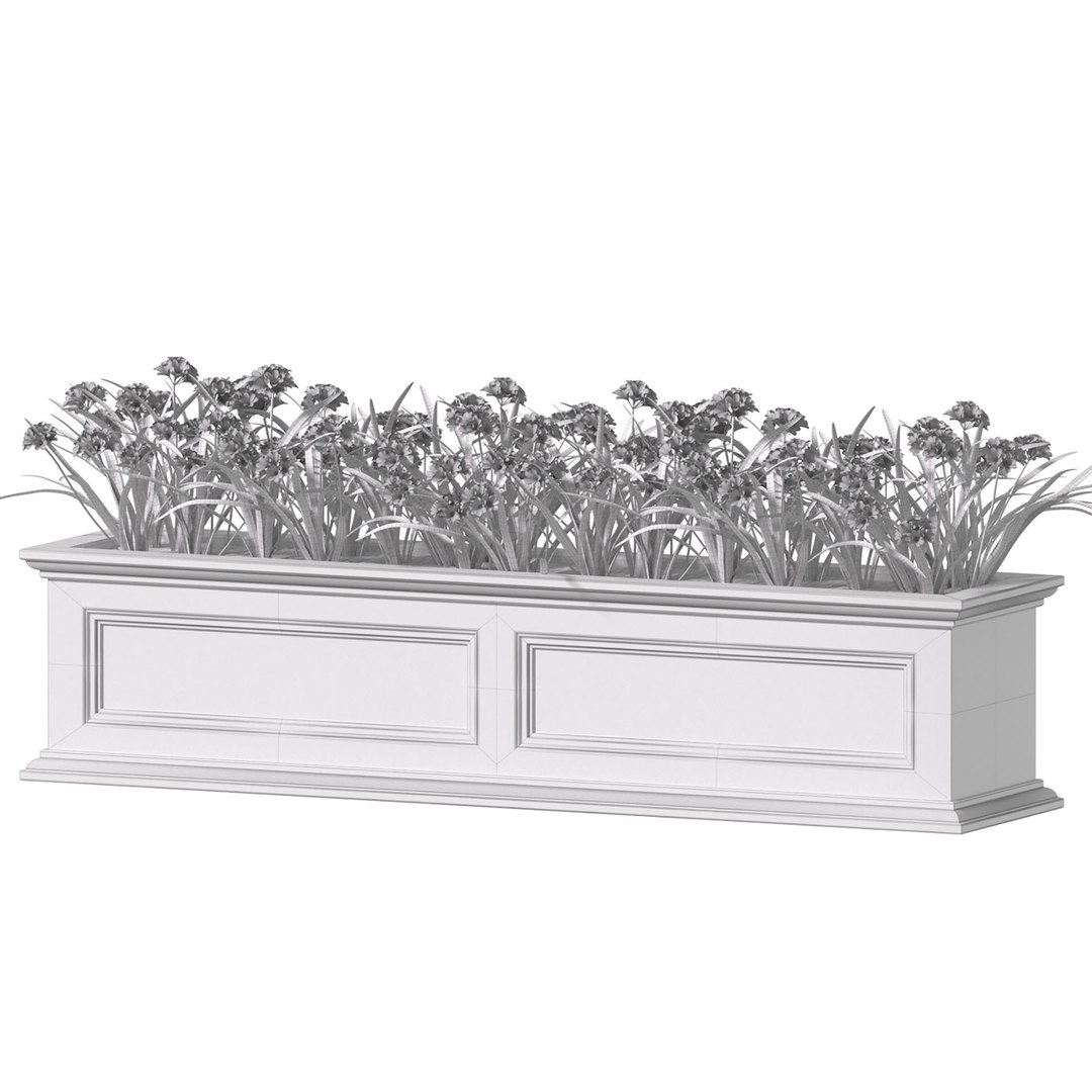 3D model Window box flower pot Balcony container garden - TurboSquid ...