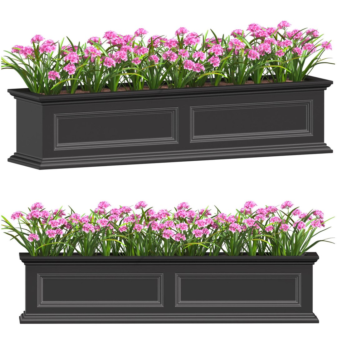 3D model Window box flower pot Balcony container garden model ...