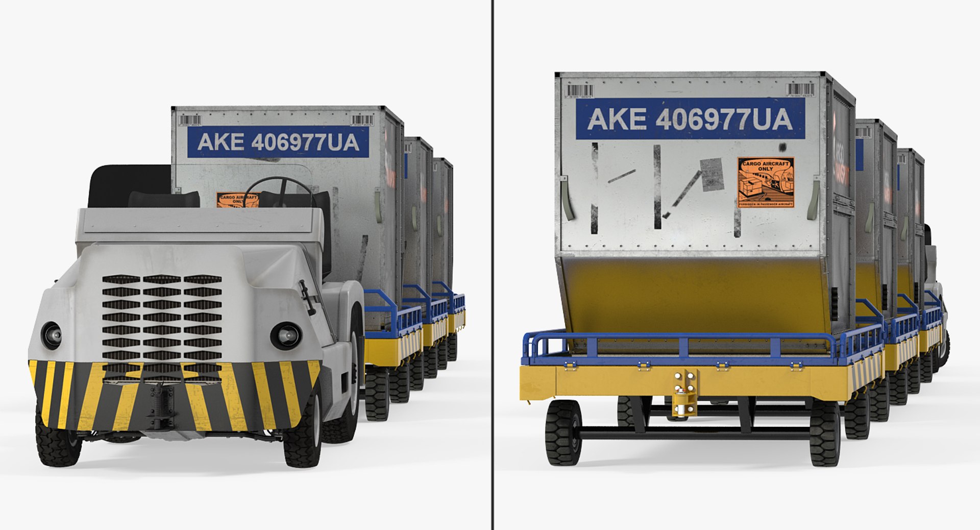 3d Model Aircraft Tow Tractor Clark