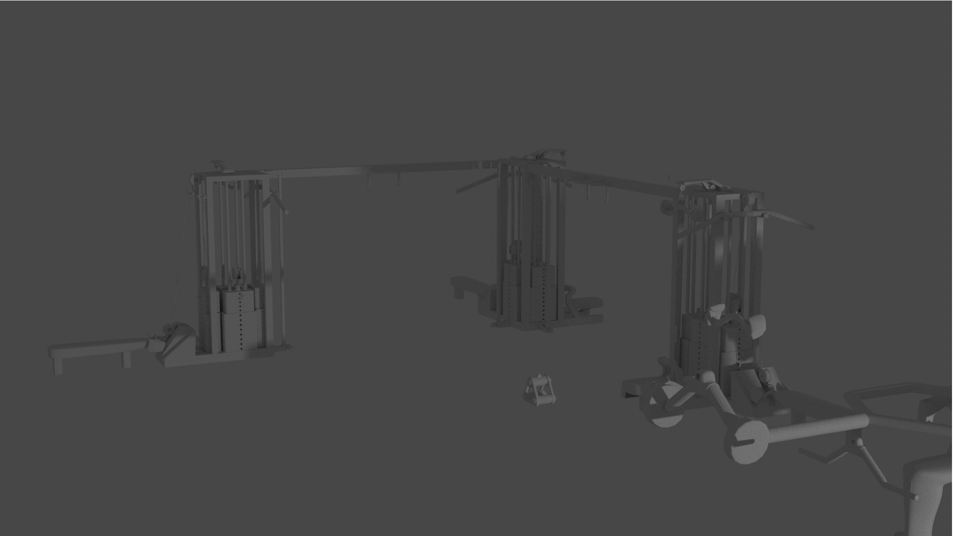 Basic Gym Set 3D Model - TurboSquid 2280289