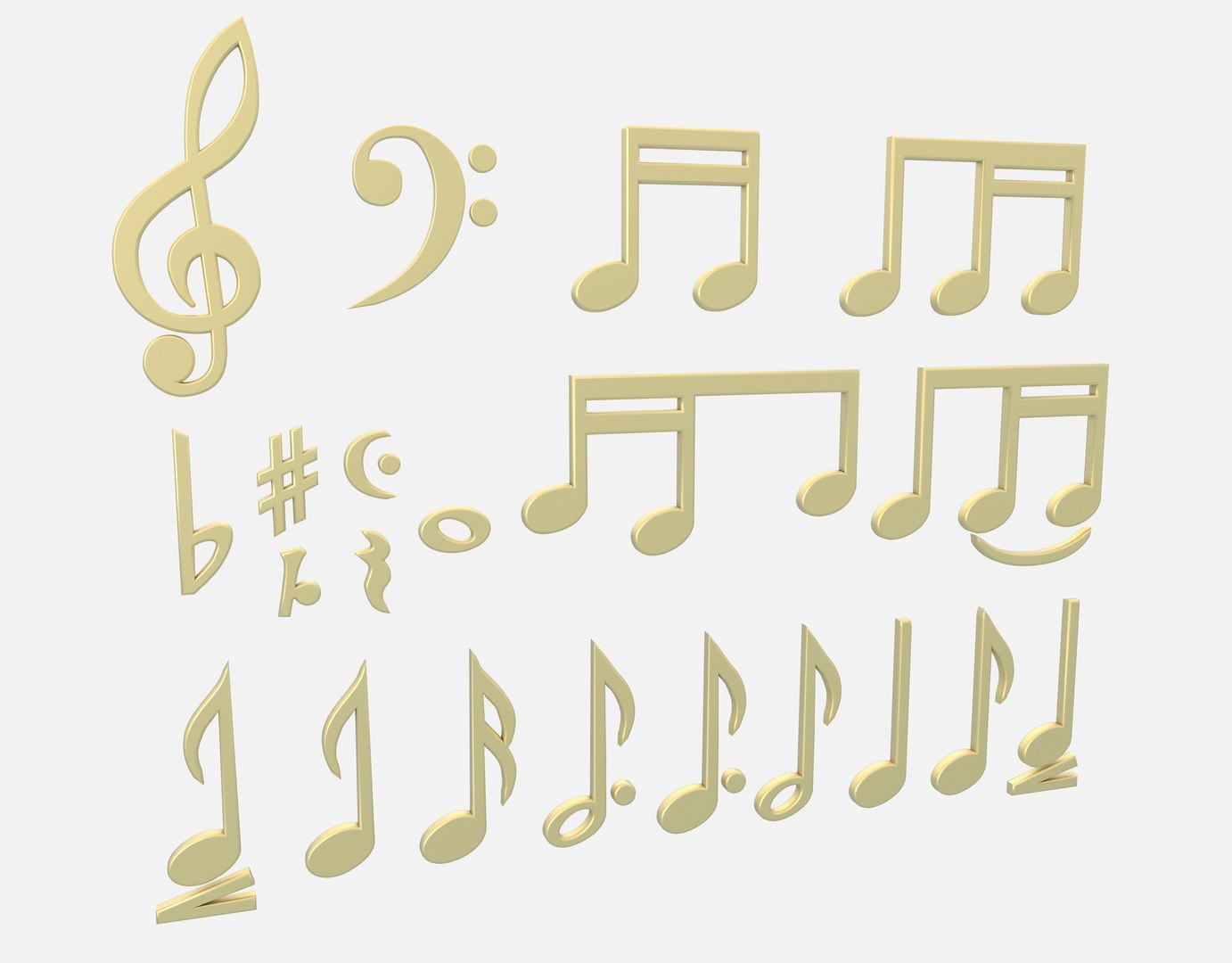 3D Musical Notes(1) - TurboSquid 1898027