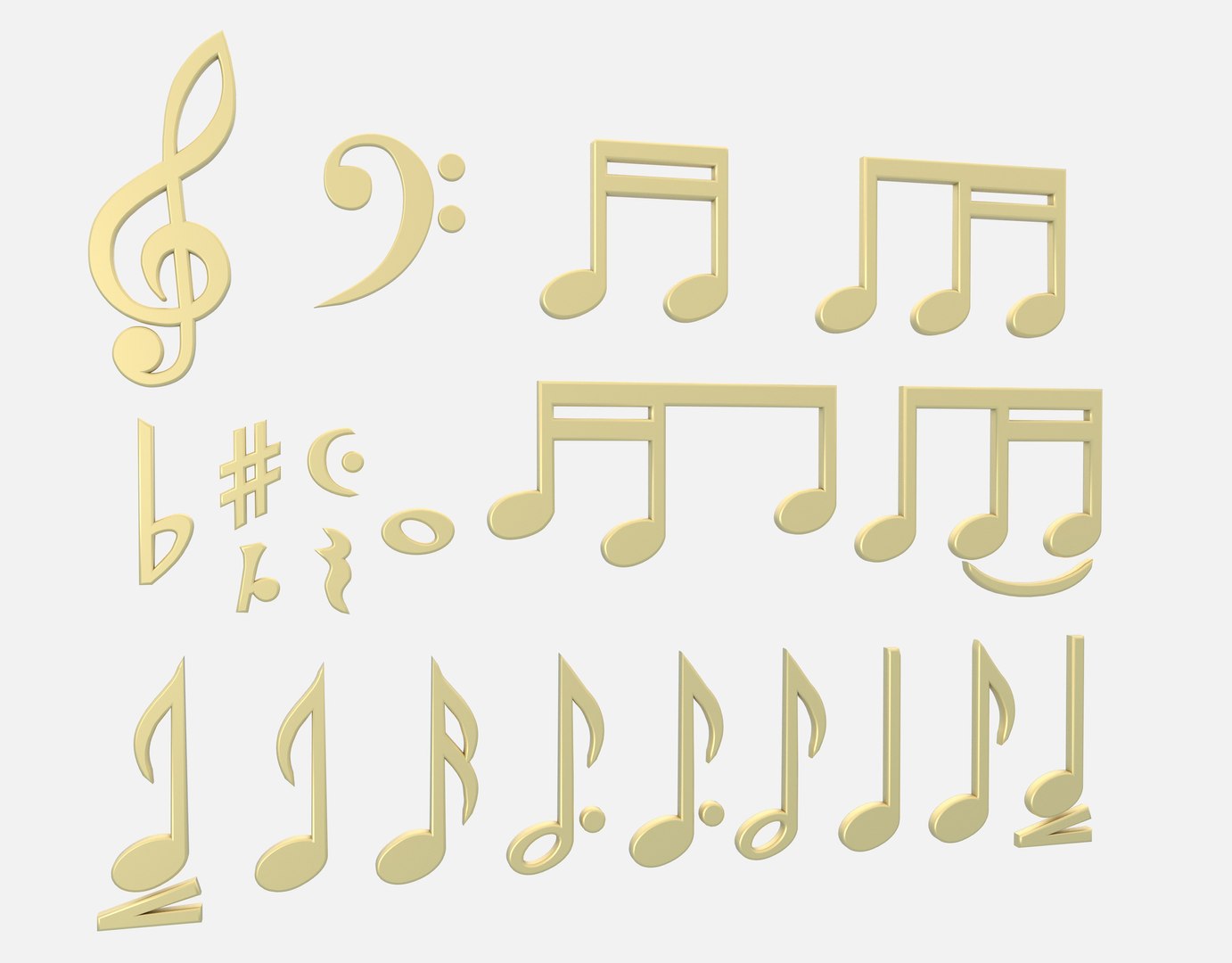 3D Musical Notes(1) - TurboSquid 1898027