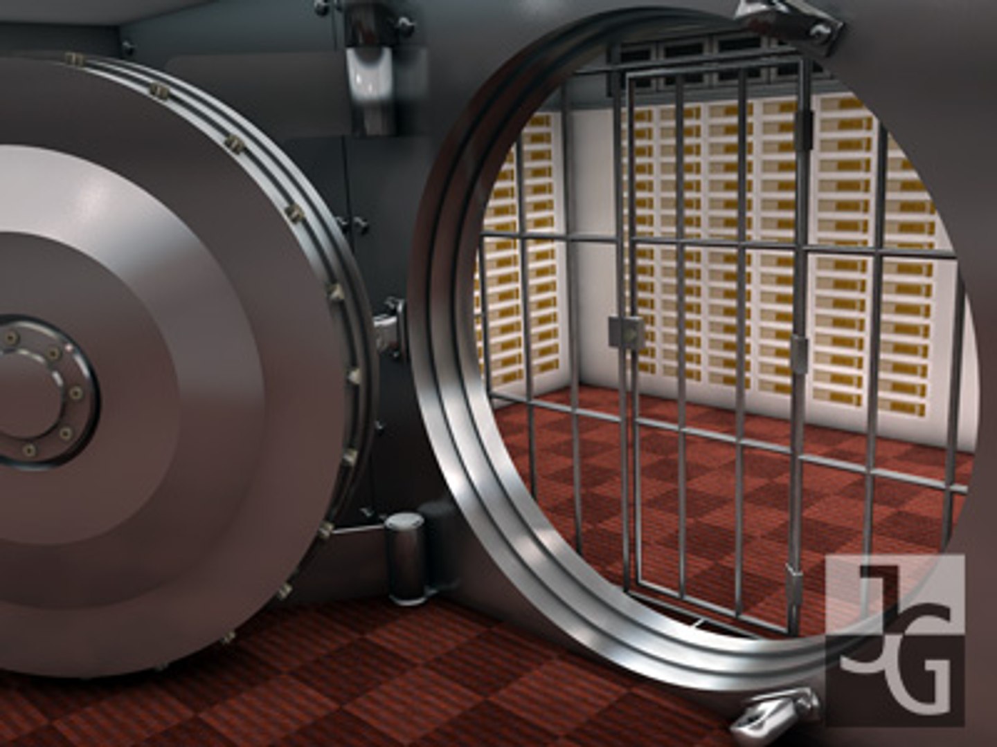 Bank Vault 3d Model