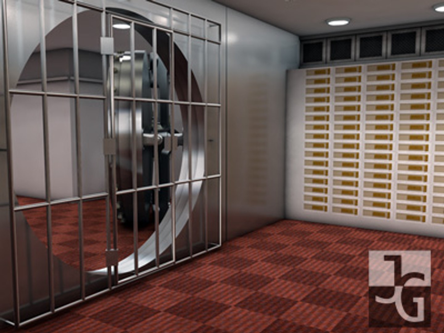 Bank Vault 3d Model