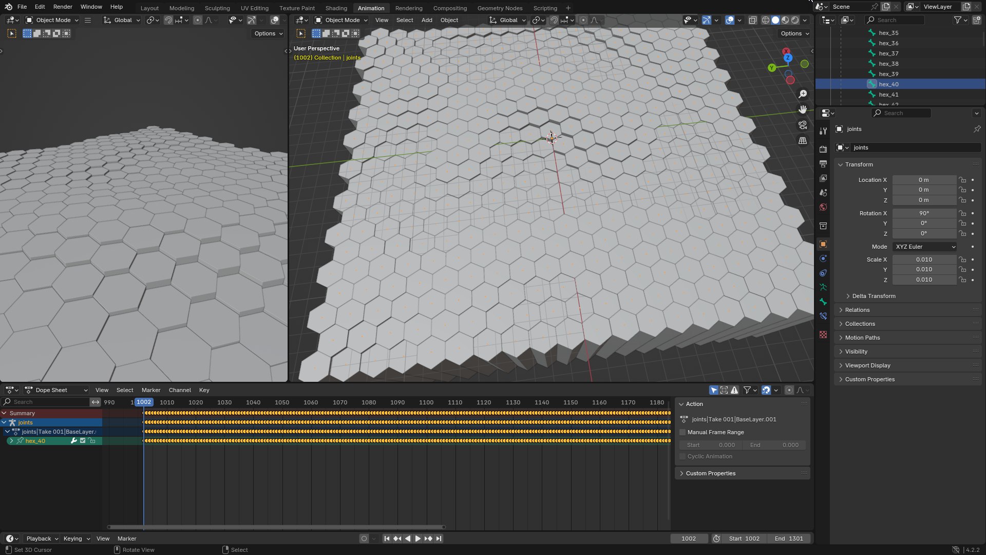 3D Hexagon Grid Seamless Loop Animation 2 Model - TurboSquid 2295396