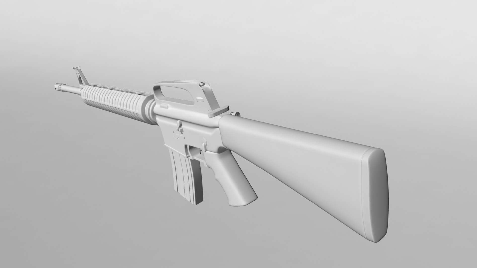 3d M16a2 Assault Rifle Model