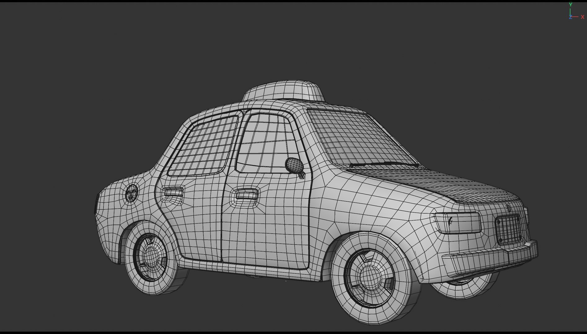 3D model Carton Taxi car - TurboSquid 2180568