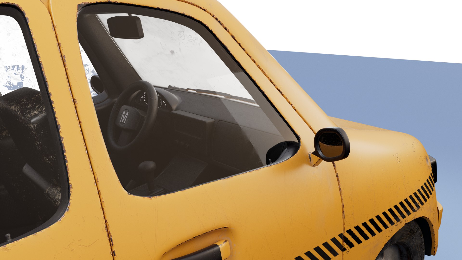 3D model Carton Taxi car - TurboSquid 2180568