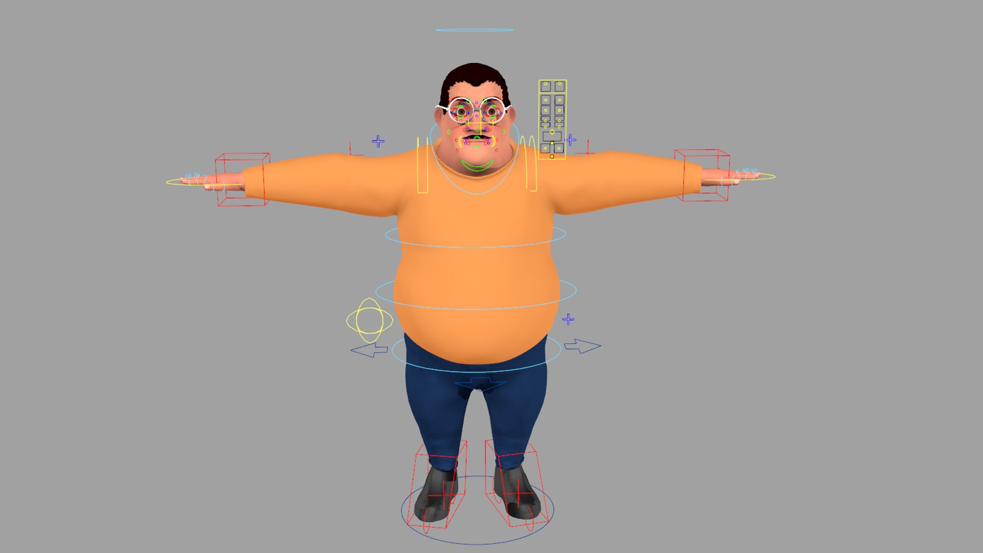 3D TOONY CHARACTER RIGGED FAT MAN MAYA Model - TurboSquid 2213565
