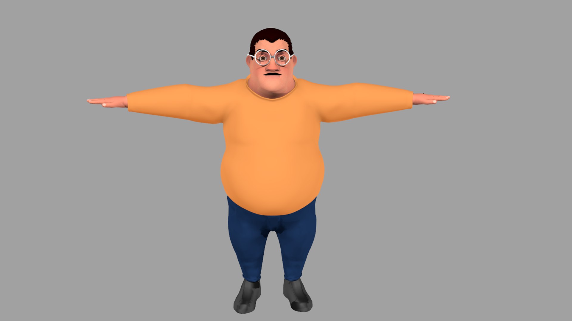 3D TOONY CHARACTER RIGGED FAT MAN MAYA Model - TurboSquid 2213565