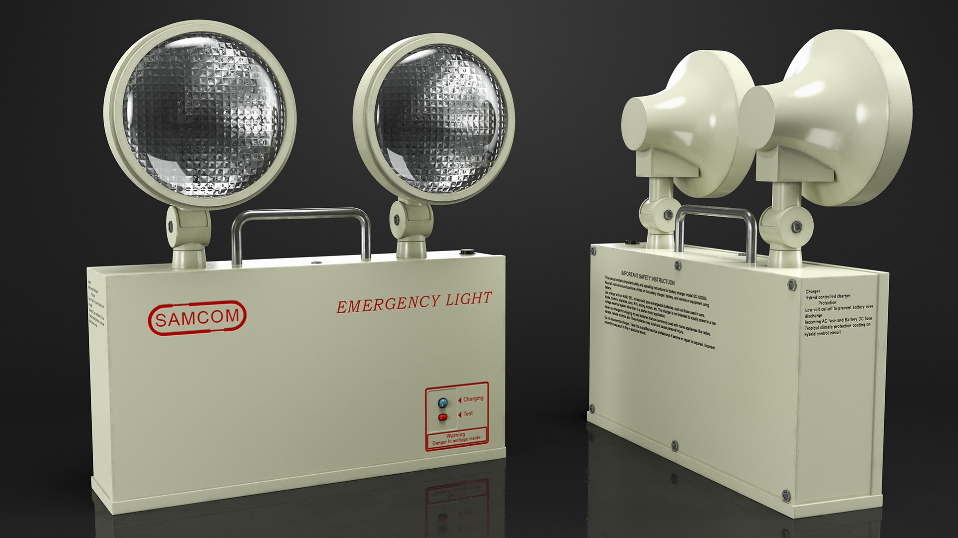 Twin Head Emergency Light 3D Model - TurboSquid 1685740