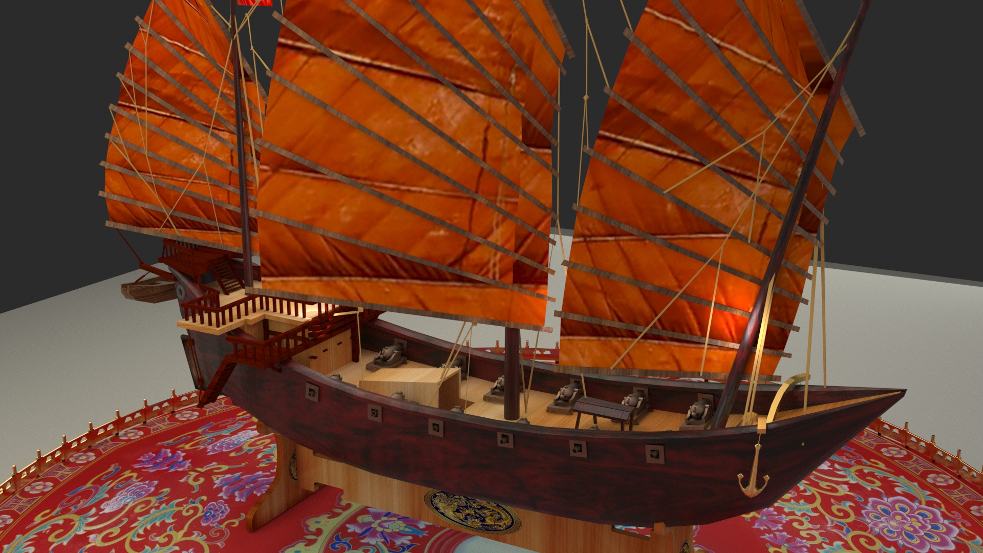 Chinese junk ship 3D model - TurboSquid 1697873