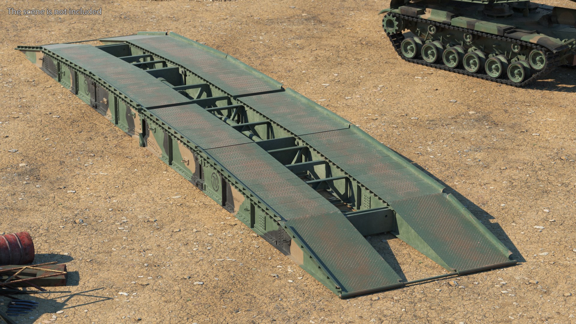 Pontoon Bridge M60A1 AVLB Deployed 3D - TurboSquid 2025418