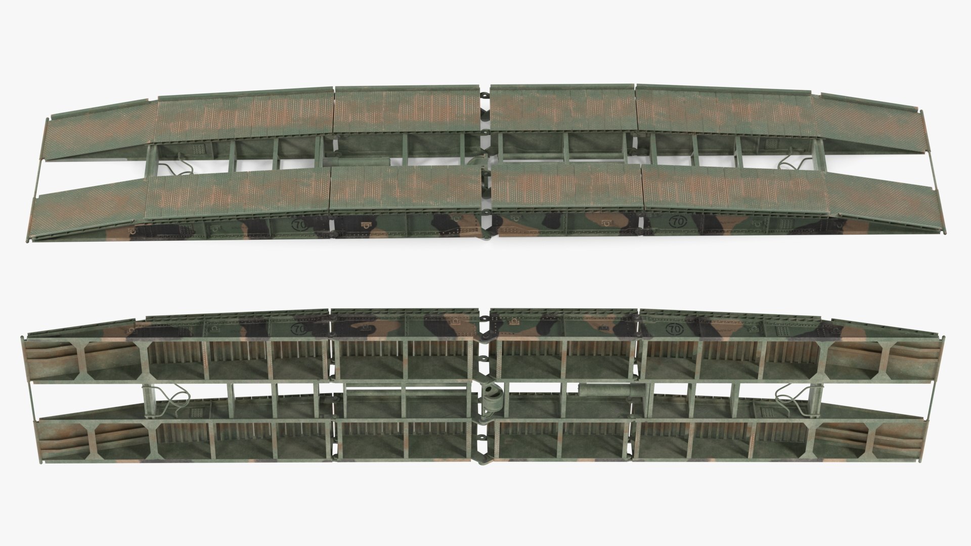 Pontoon Bridge M60A1 AVLB Deployed 3D - TurboSquid 2025418