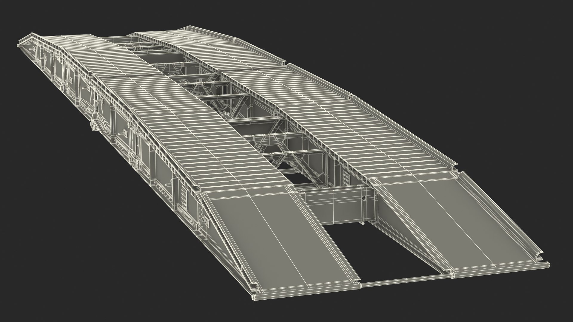 Pontoon Bridge M60A1 AVLB Deployed 3D - TurboSquid 2025418