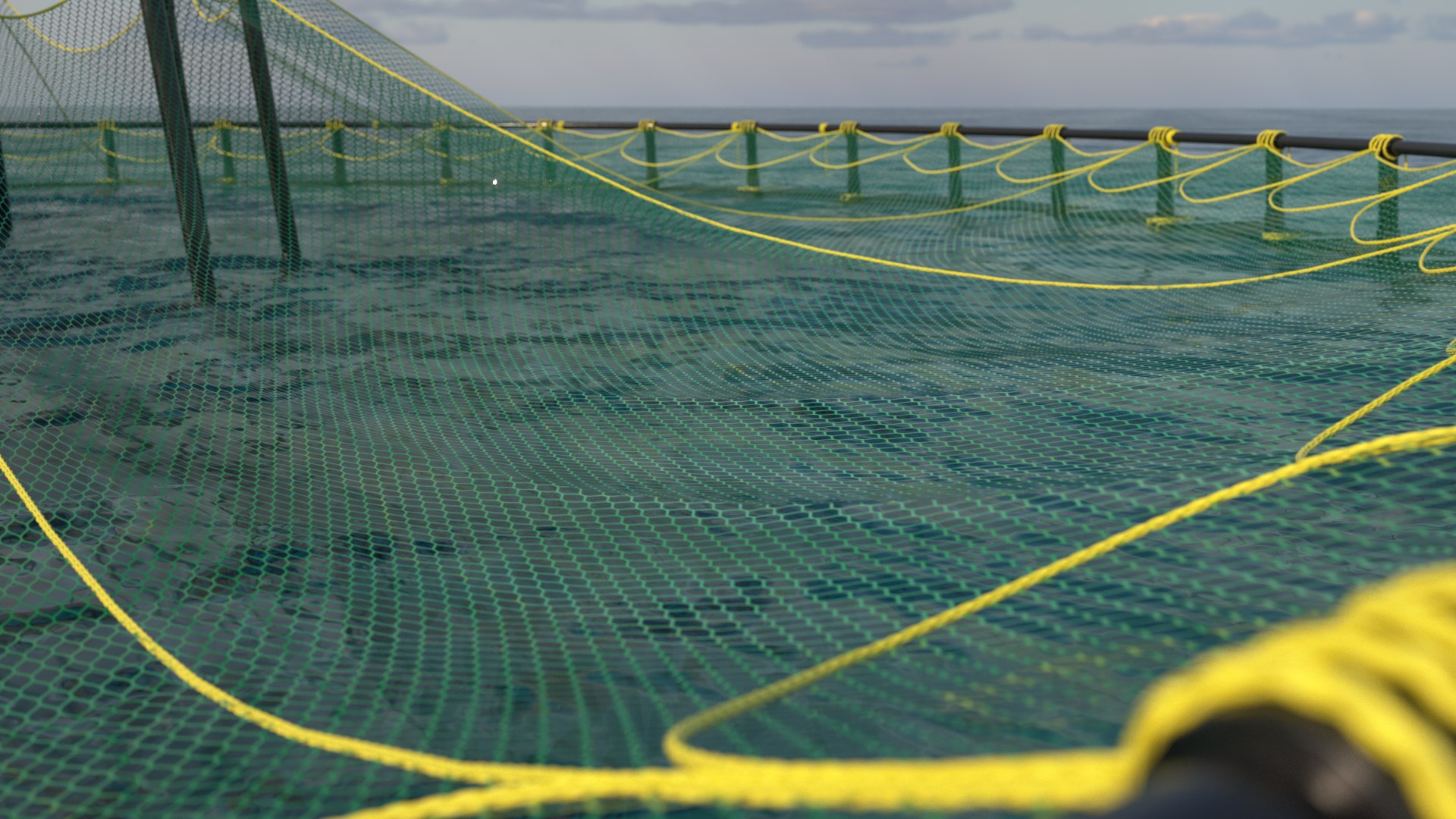 3D Fish Farm In Ocean Sustainable Octane Model - TurboSquid 2153155