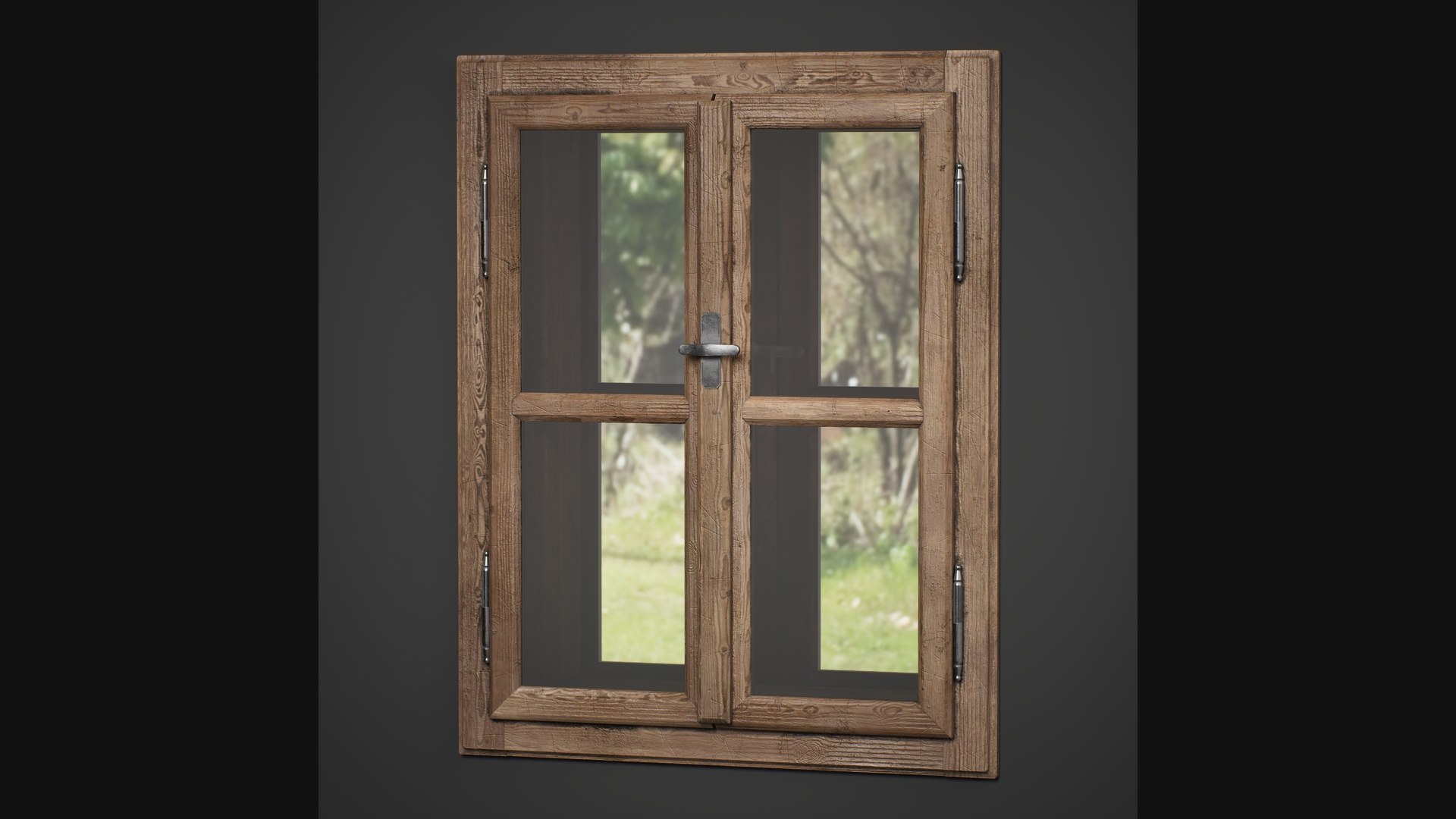 Small Wood Window Model - TurboSquid 2163582