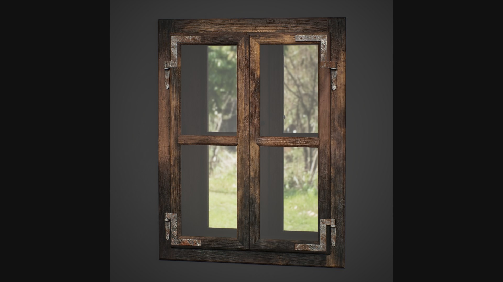 Small Wood Window Model - TurboSquid 2163582