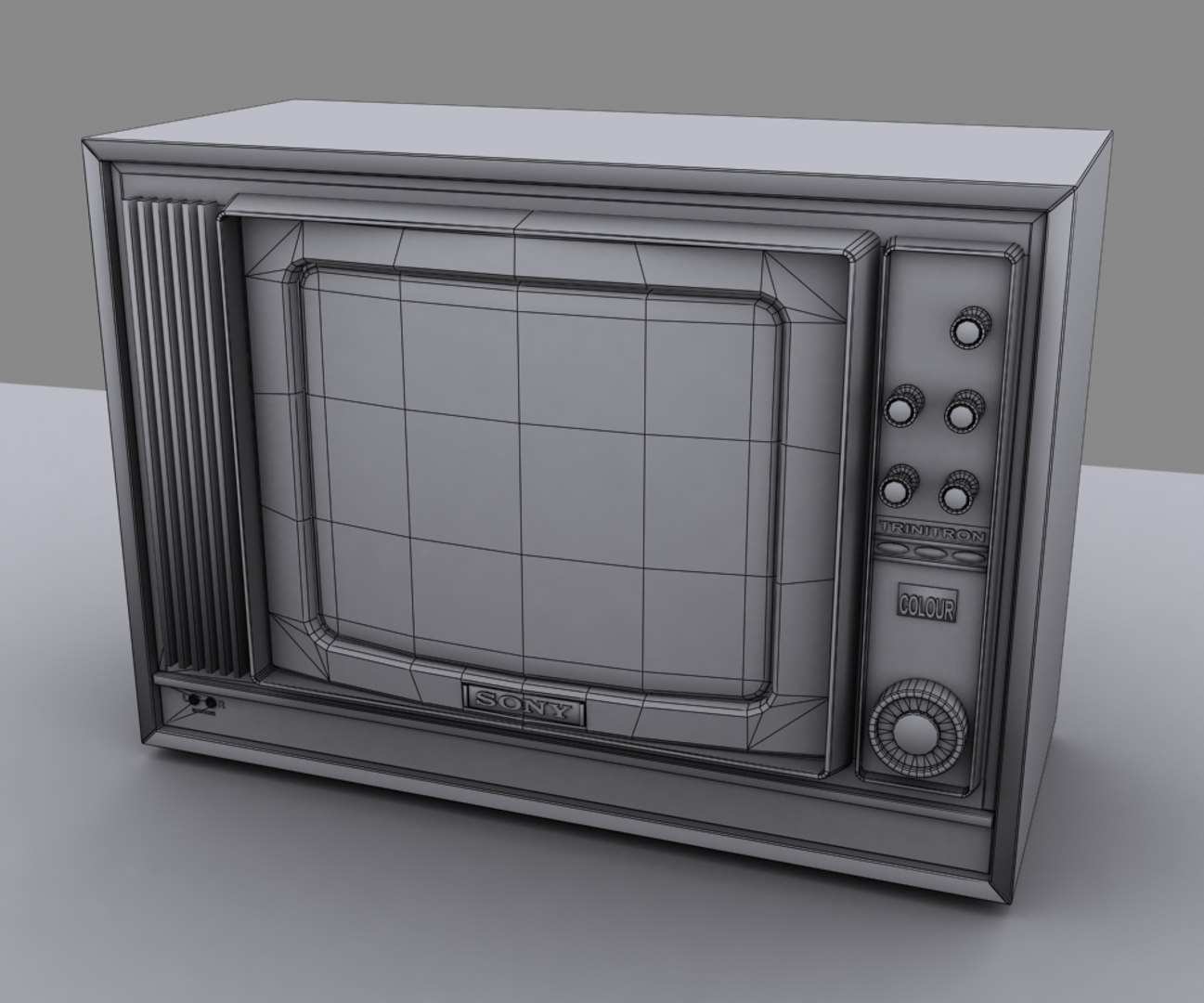 3d Model Of Sony Trinitron Tv Max8
