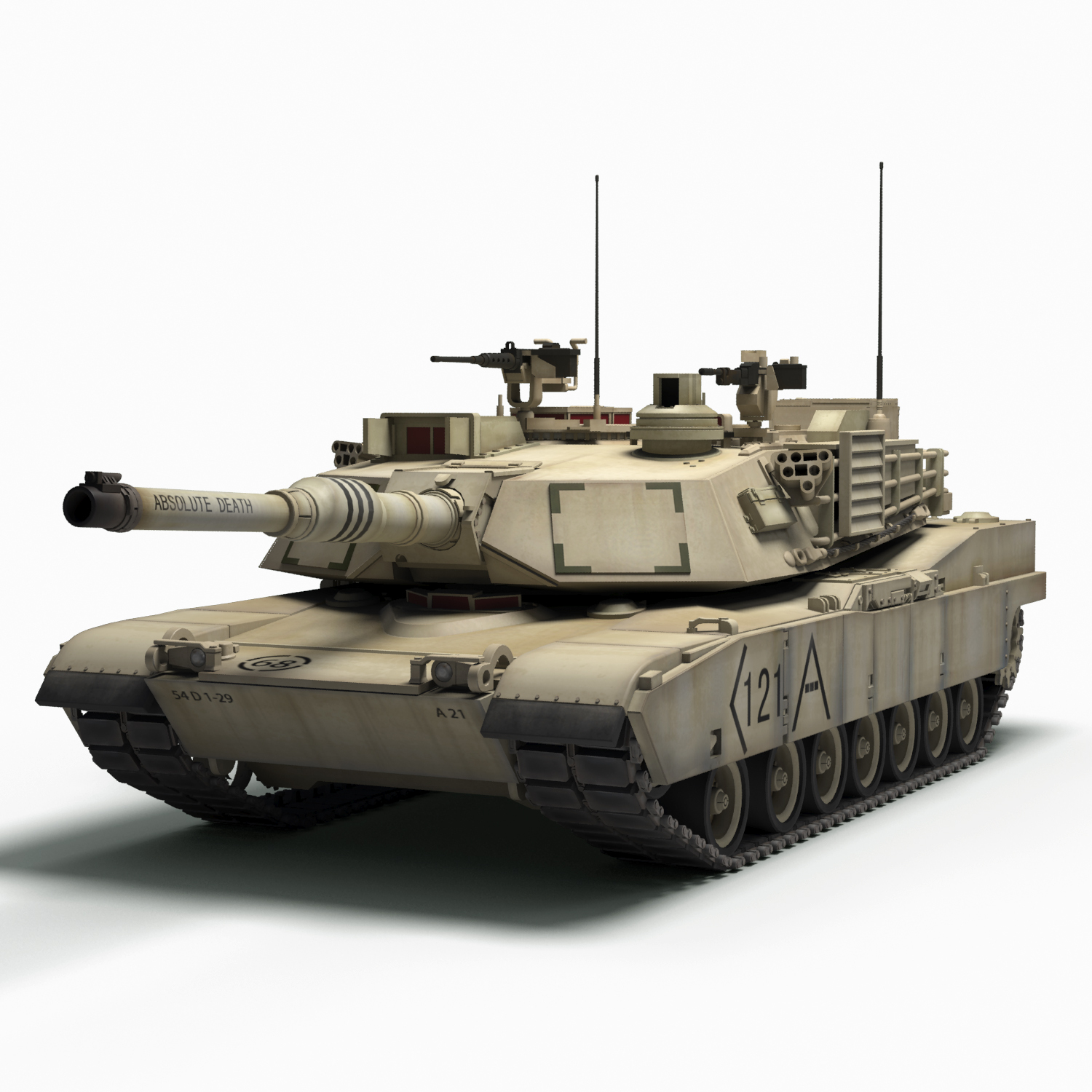 M1A2 에이 브람스 3D 모델 - TurboSquid 998932
