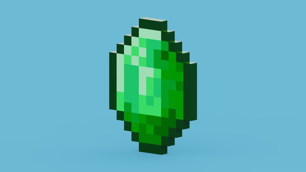 Minecraft Emerald Modelo 3D - TurboSquid 1973547