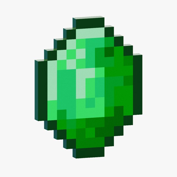 Minecraft Emerald 3D 모델 - TurboSquid 1973547