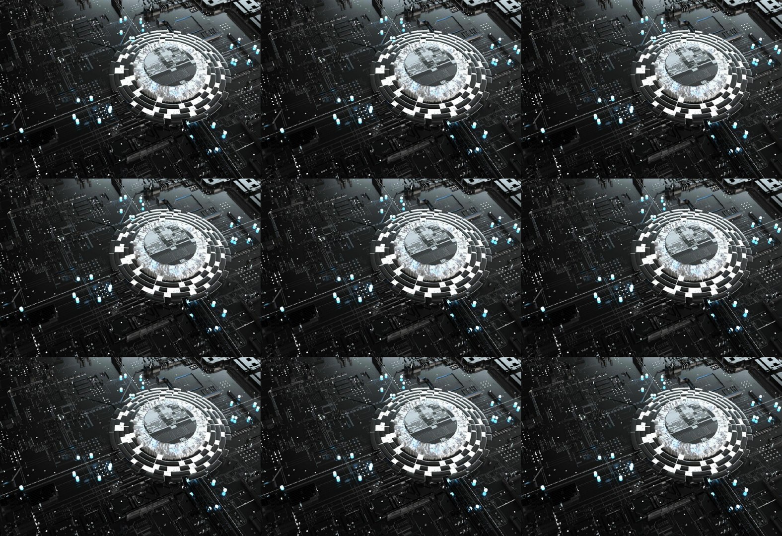 3D 5G Intelligent Science Fiction Scene Future Technology CPU Processor ...