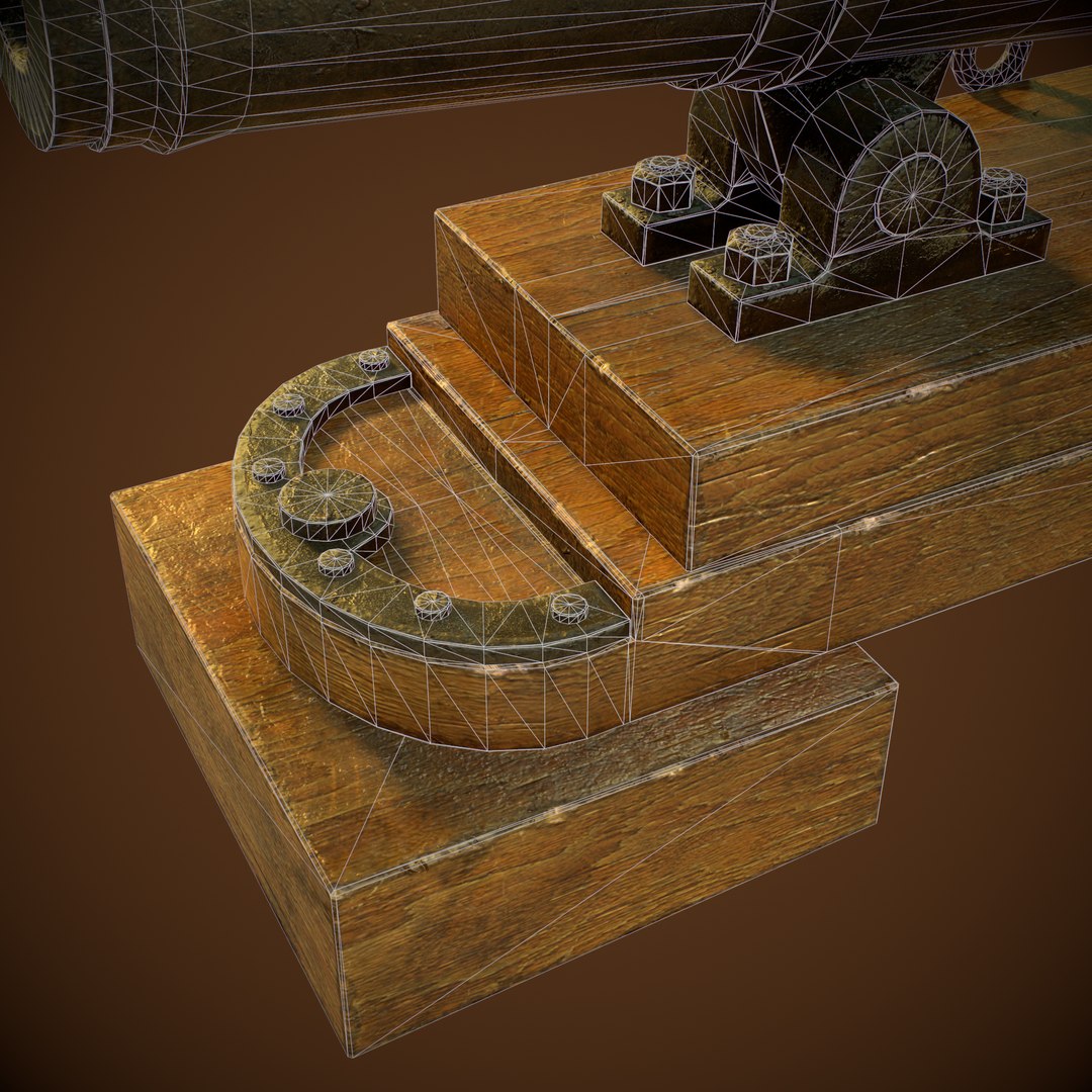 3D Model Cannon Carronade 24 Pound PBR - TurboSquid 1982897