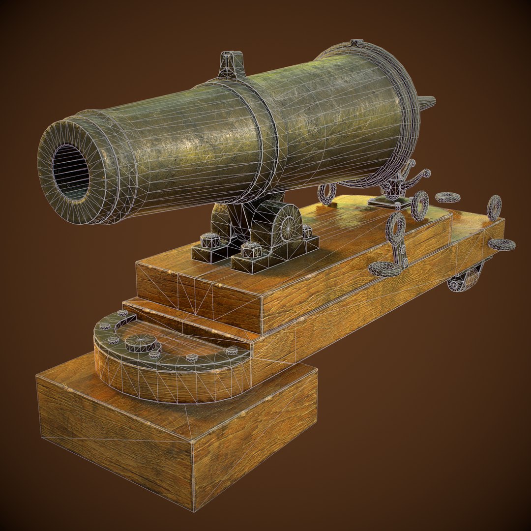 3D Model Cannon Carronade 24 Pound PBR - TurboSquid 1982897
